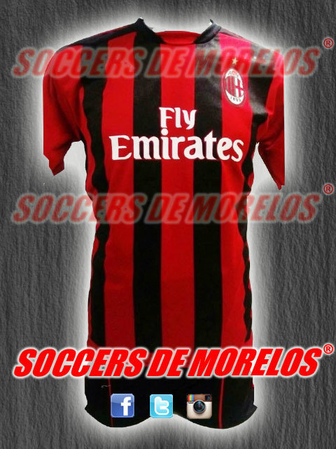 UNIFORME DE FUTBOL MILAN LOCAL 2017 EXCEL-FIT