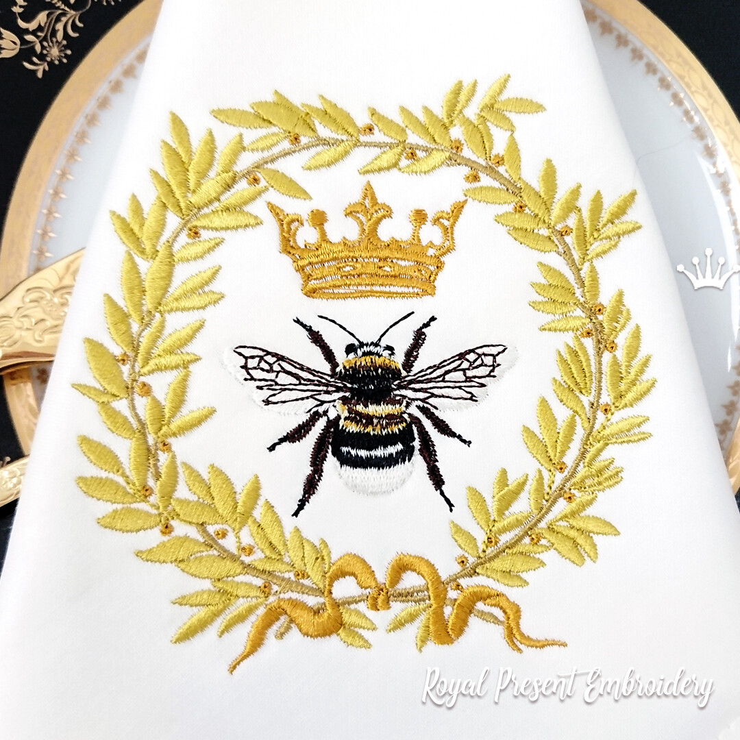 Machine Embroidery Design French Napoleonic Bee - 3 sizes | Royal ...
