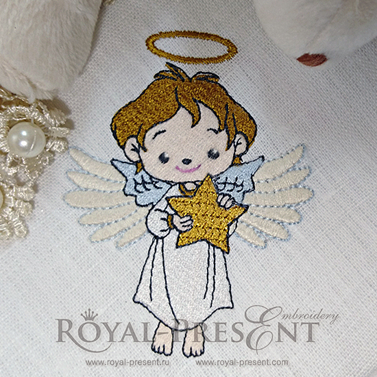 Machine Embroidery Design Cute Angel - 3 sizes | Royal Present ...