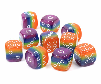 Opaque Pride Dice