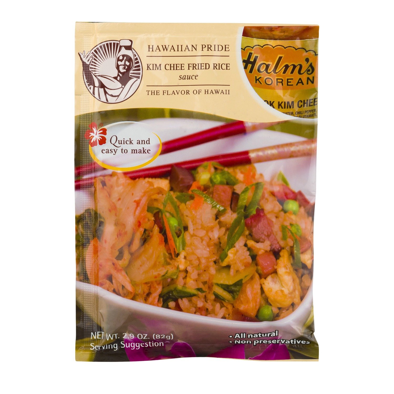 Hawaiian Pride Kim Chee Fried Rice 2.9 oz | Hawaii Sauce