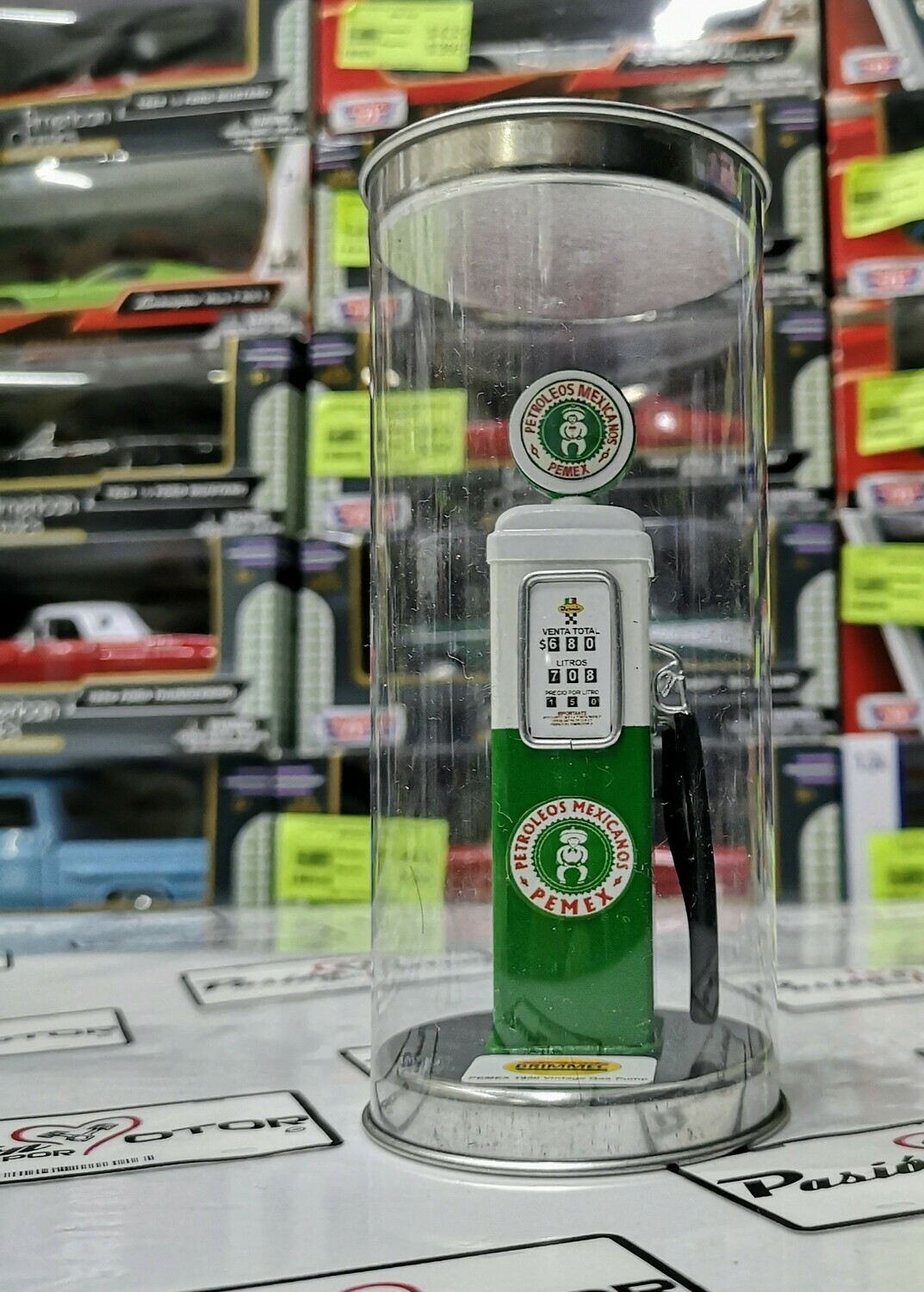 1:18 Bomba de Gasolina Vintage Clasica Verde Pemex 1960