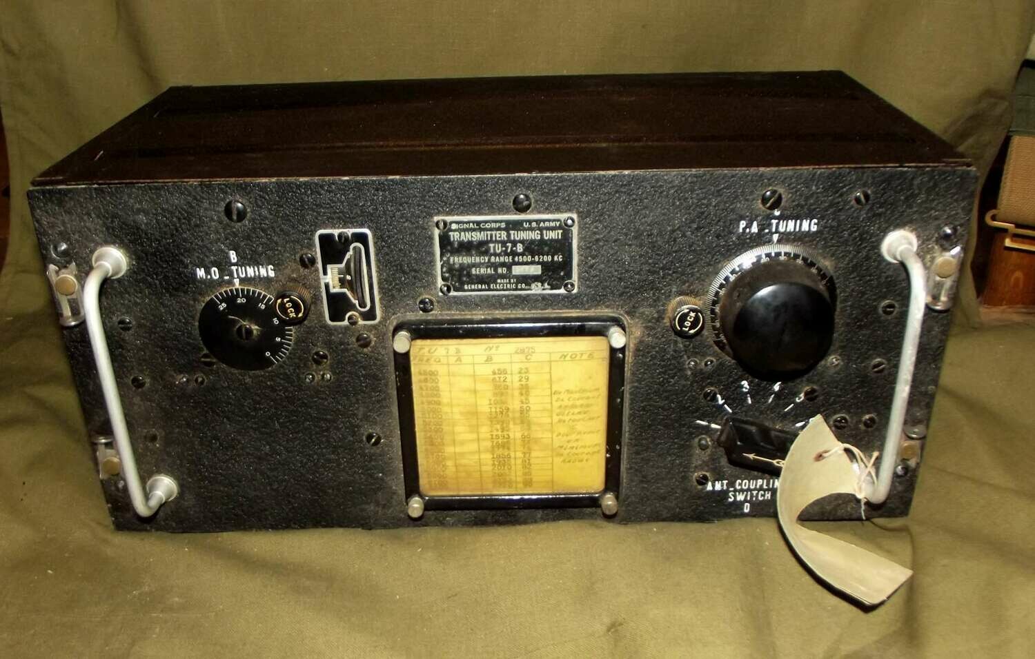Transmitter Tuning Unit TU-7 -10 US-SIGNAL -CORPS RADIO src-177