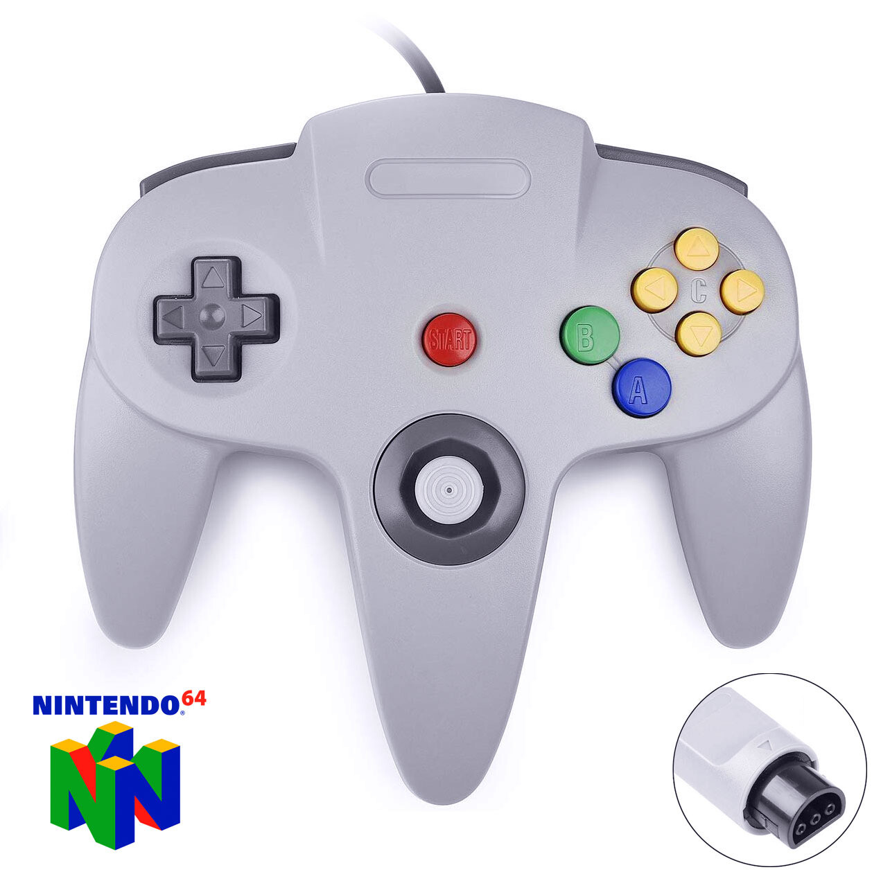 Nintendo 64 N64 Controller Dark Grey Retroplayers