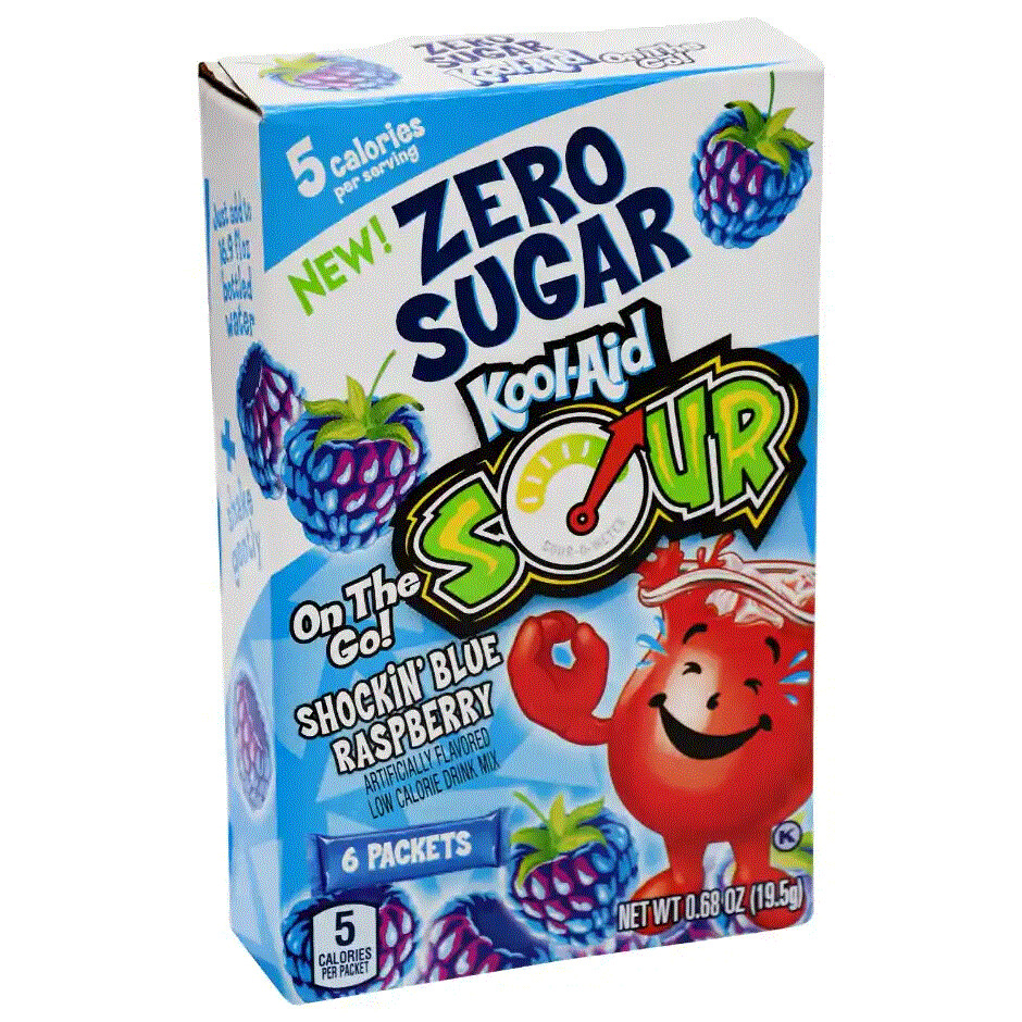 Kool-Aid On-The-Go 6ct - (add to 16.9oz water) Sour Shockin' Blue Raspberry