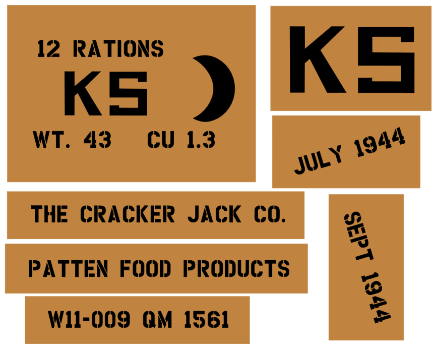 K Ration (Early style) crate stencils inc plans to build stencil set ...
