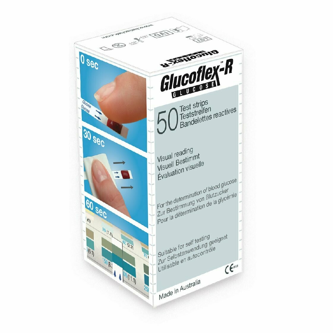 GlucoFlex-R Blood Glucose Test Strips (50)