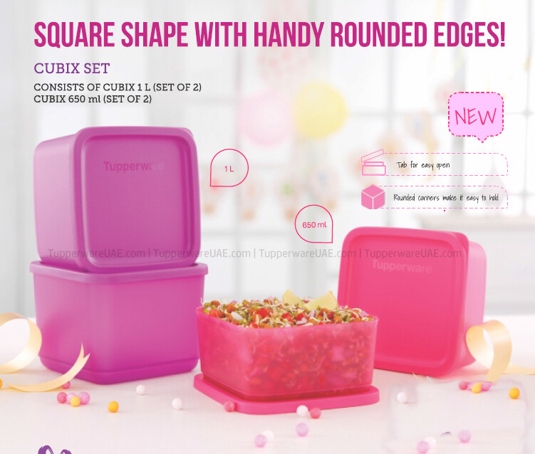 Tupperware Cubix Square Rounds Dubai UAE