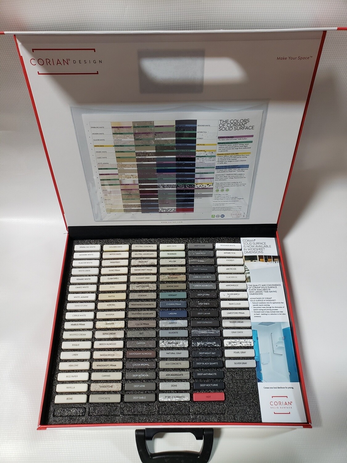 Corian Solid Surface 2x2 Sample Box - Rainbow Box | Store - Parksite