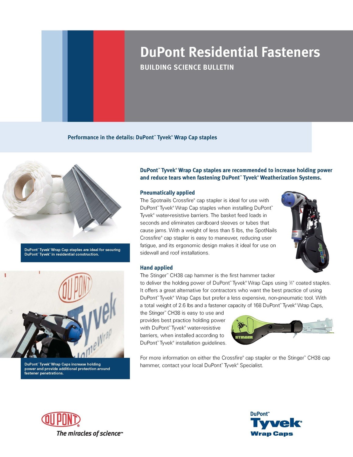 K16155 DuPont Tyvek Residential Fasteners Bulletin | Store - Parksite